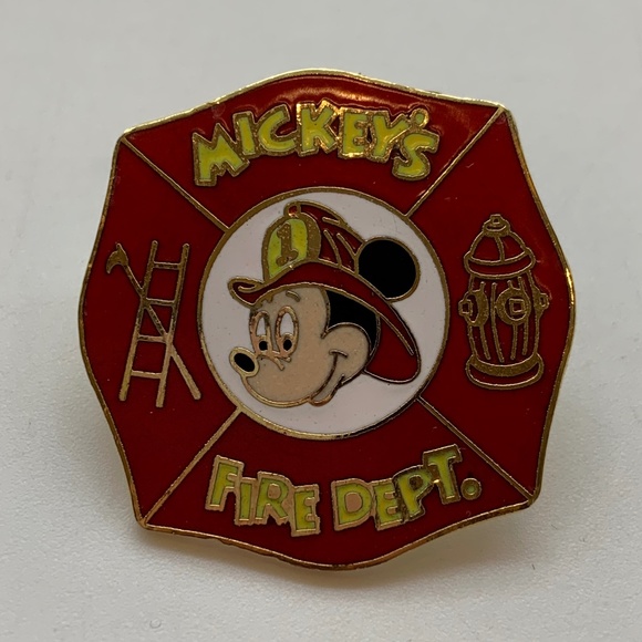 Disney | Accents | Vintage Disney Mickey Mouse Mickeys Fire Department ...